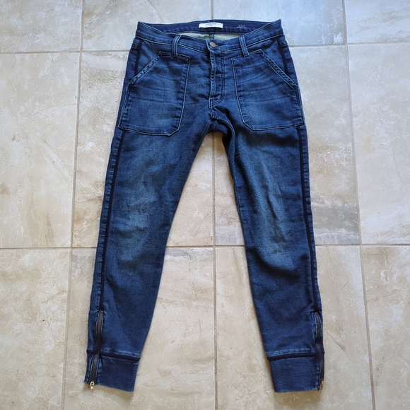 Fidelity Denim | Jeans | Fidelity Mikey Amalfi Dark Denim Slouchy Skinny Jogger Zipper Jeans 25 ...